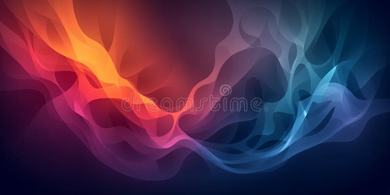 Abstract Background with Flowing Shapes and Vibrant Colors Blending ...