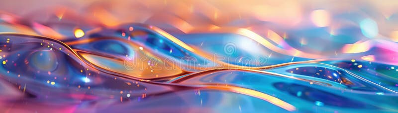 Abstract Background, Flowing Translucent Geometries, Infused with ...