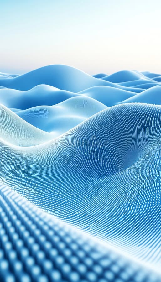 Abstract Background, Flowing White Waves, Converging Lines, Technology ...
