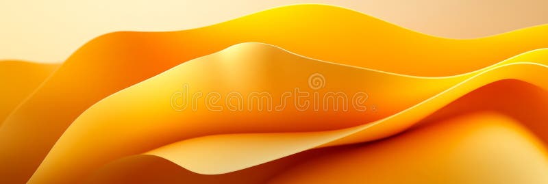 Abstract Background with Fluid, Organic, Flowing Yellow Shapes on ...