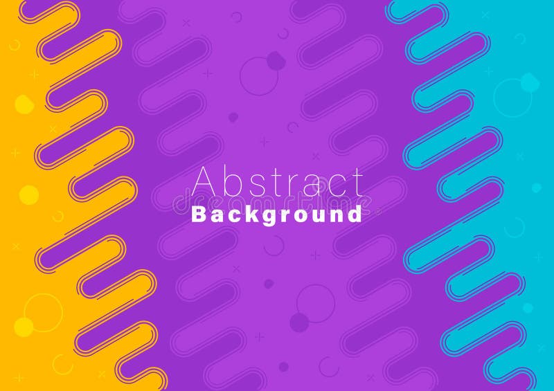 Abstract Background Fluid Shape and Geometric Memphis Style Elements ...