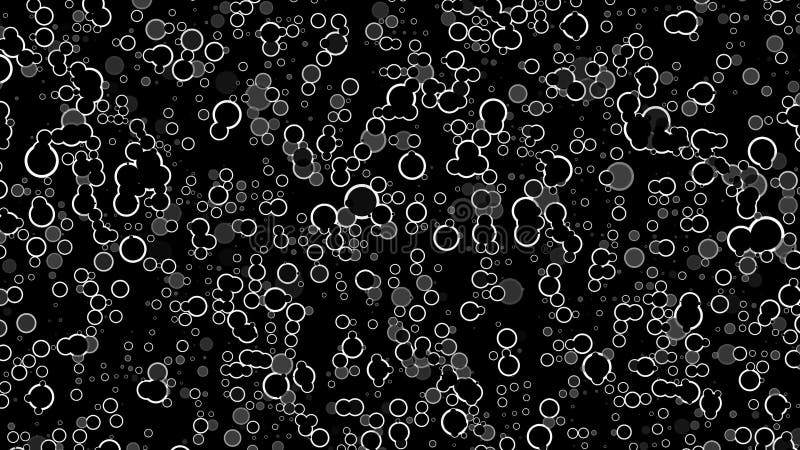 Abstract Background with Flying Black Dots. Chaotic Movement of Dots ...