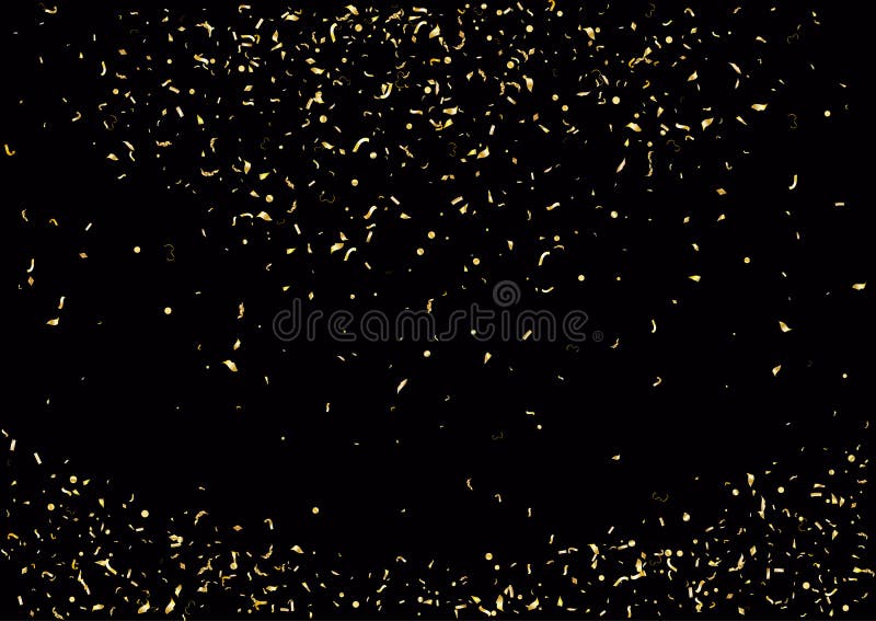 Abstract Background with Flying Subtle Golden Confetti. Stock ...