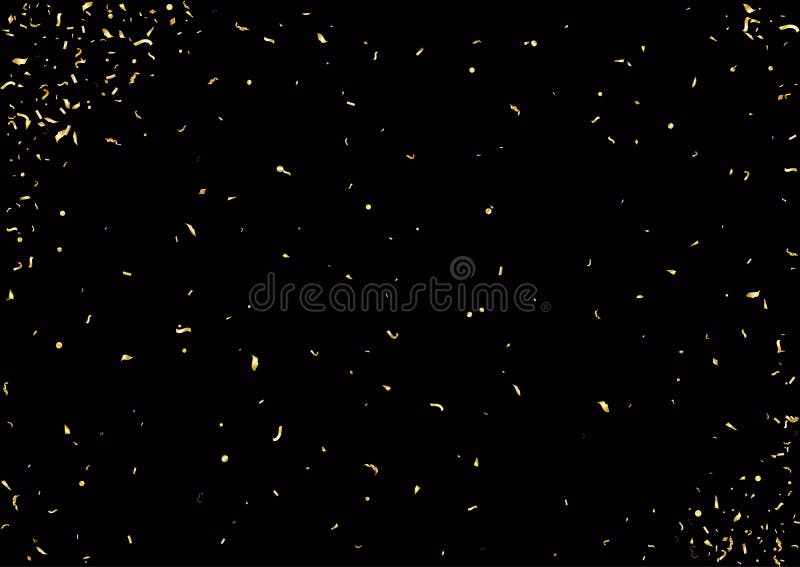 Abstract Background with Flying Subtle Golden Confetti. Stock ...