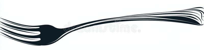 An Abstract Background with a Fork Silhouette. Line Art of Fork ...