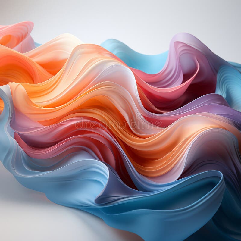Abstract Background in the Form of Gradient Silk Waves Stock Photo ...