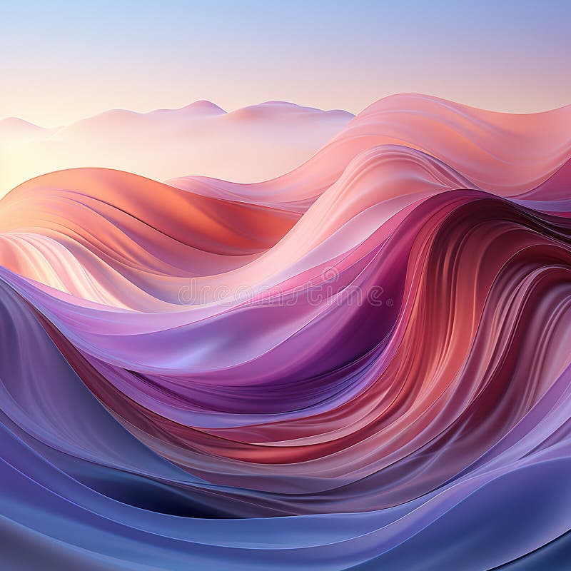 Abstract Background in the Form of Gradient Silk Waves Stock Image ...