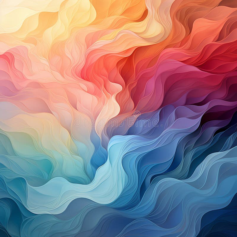 Abstract Background in the Form of Gradient Silk Waves Stock Photo ...