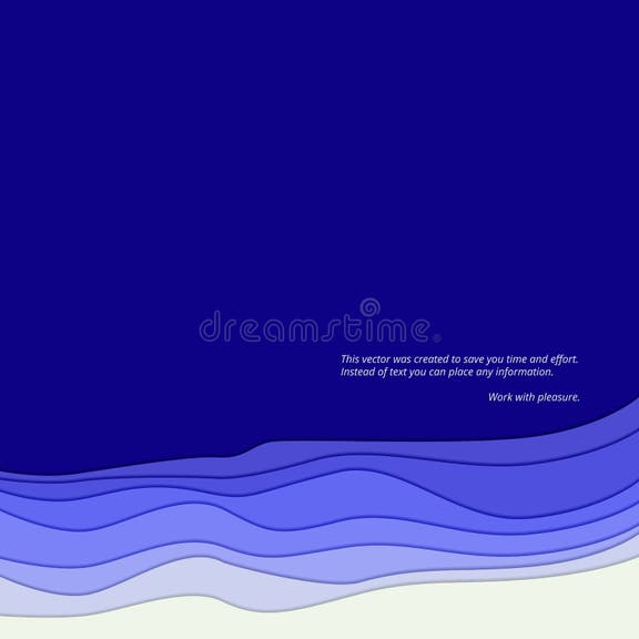 Abstract Background, the Form of Waves with Shadow. Stock Vector ...