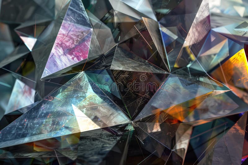 Abstract Background Forming by Glass Triangles Reflecting Light Stock ...