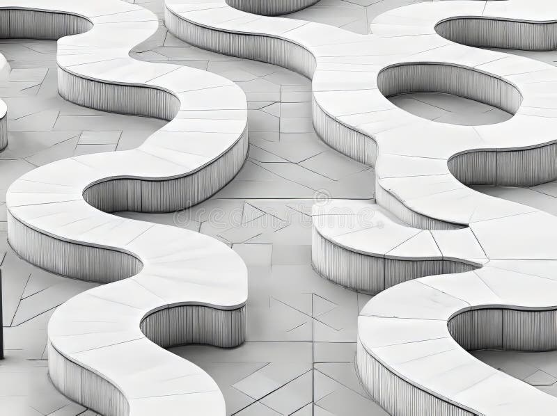 Abstract Background Formed Wave Pattern Facade Modern Building Stock ...