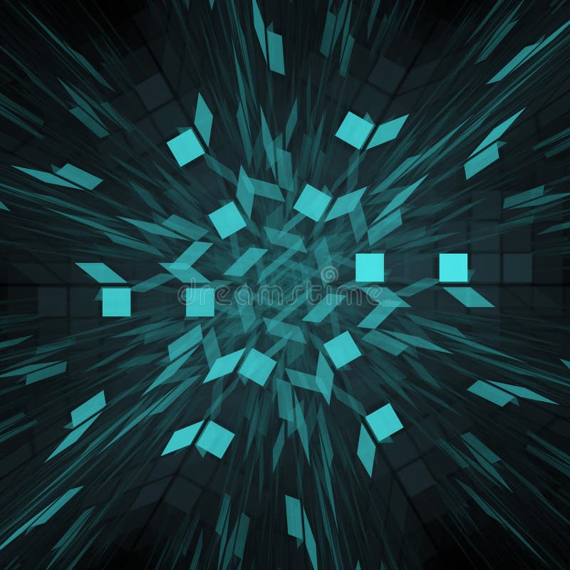 Abstract Background. Fractal Design. Square Pattern Stock Illustration ...