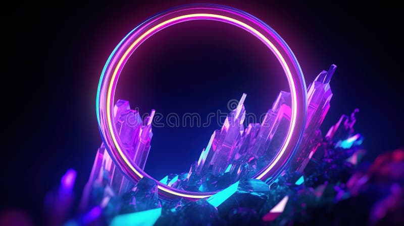 Neon Crystals Stock Illustrations – 4,050 Neon Crystals Stock ...