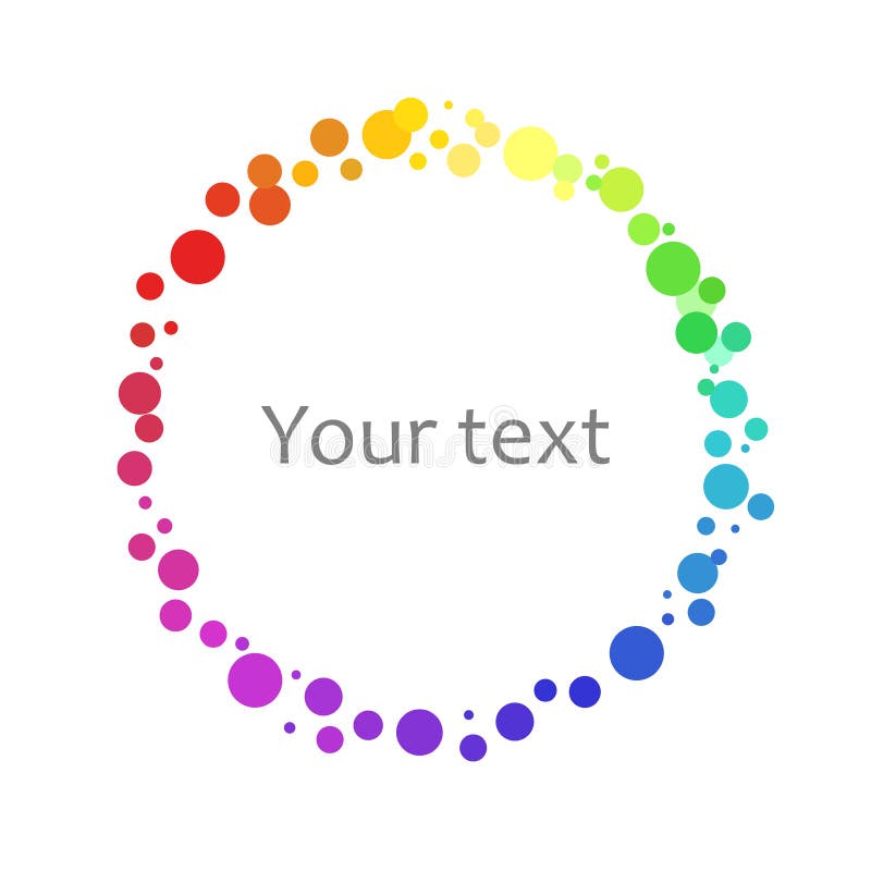 Abstract Background Frame - Iridescent Circles Stock Vector ...