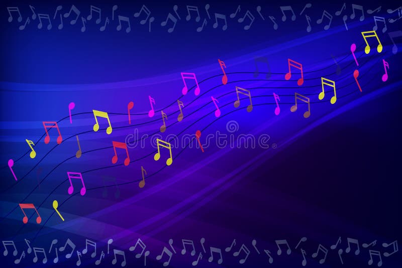 Abstract Background Frame with Music Notes Stock Vector - Illustration ...