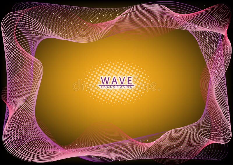 Abstract Background. Frame Waves Line Ribbons Stock Illustration ...