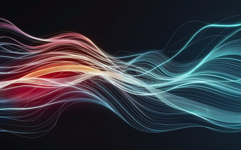 Abstract Background Futuristic Design Blue Wave Technology Digital ...