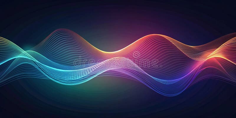 Abstract Background Futuristic Design Blue Wave Technology Digital ...