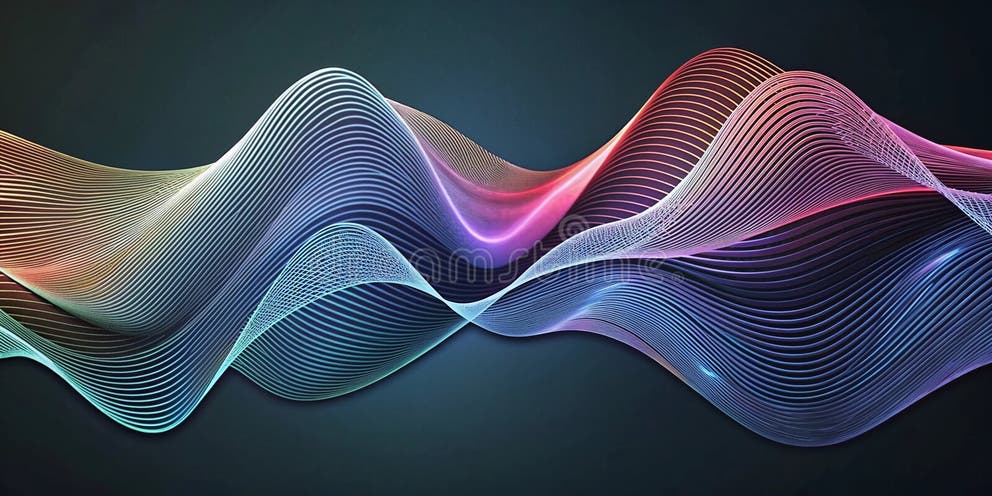 Abstract Background Futuristic Design Blue Wave Technology Digital ...