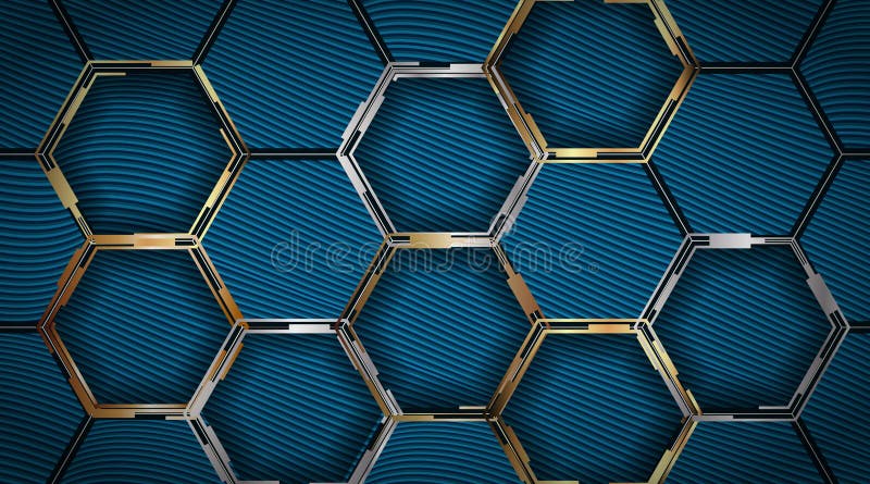 Abstract Background with Futuristic Hexagon Pattern Stock Vector ...