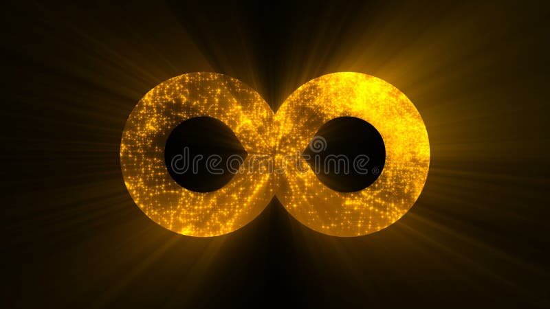 Futuristic Infinity Symbol Waving. Icon Form of Infinite Rotating ...