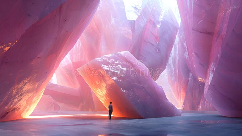 Abstract Background Futuristic Interior Design Of The Building Stock