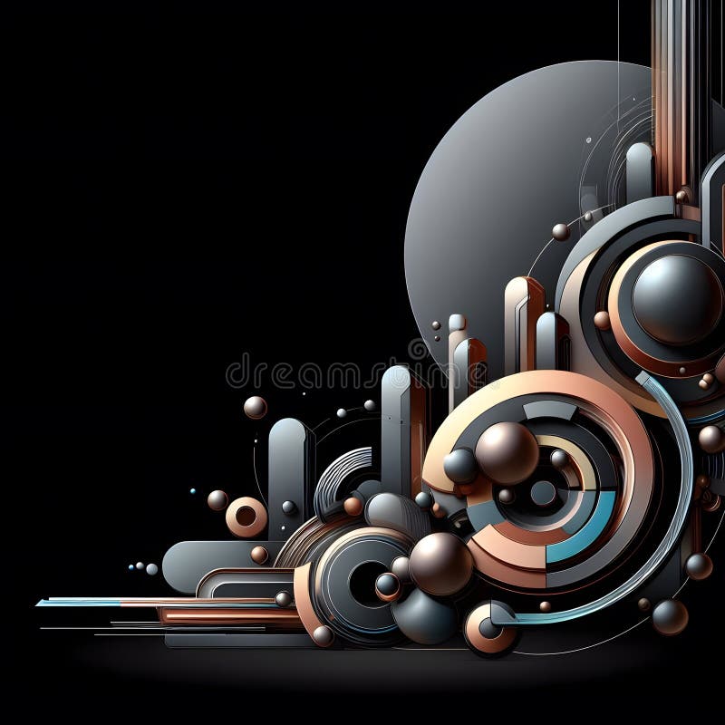 Abstract Background, Futuristic Shapes Composition, Vector Illustration ...