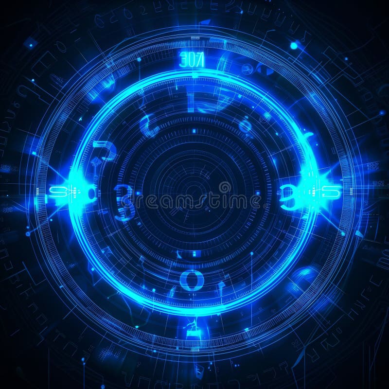 Abstract Background Futuristic Technology Blue Futuristic Circle ...