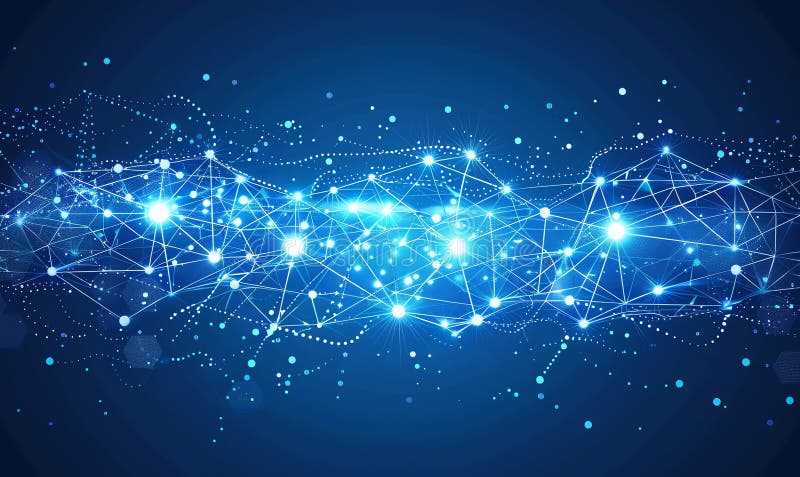 Abstract Background of Futuristic Technology and Science with Glowing ...