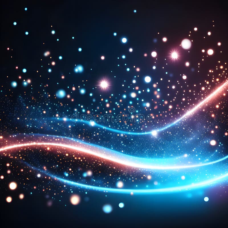 Abstract Background, Futuristic Wavy Illustration, Technology Style ...