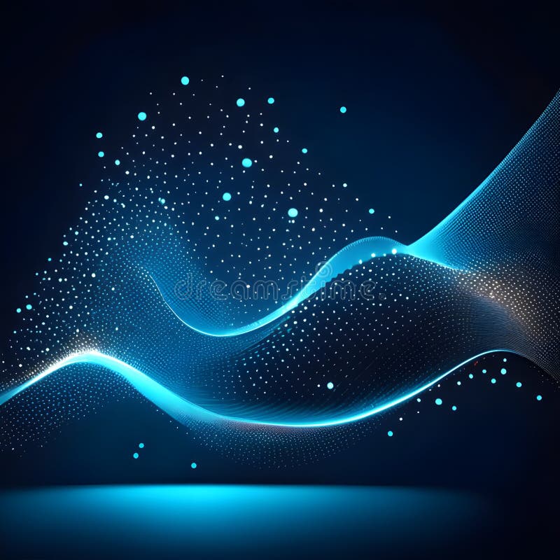 Abstract Background, Futuristic Wavy Illustration, Technology Style ...