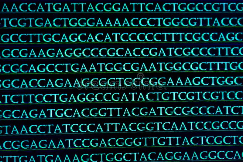 Sequence DNA. stock photo. Image of medicine, biotechnology - 91469652