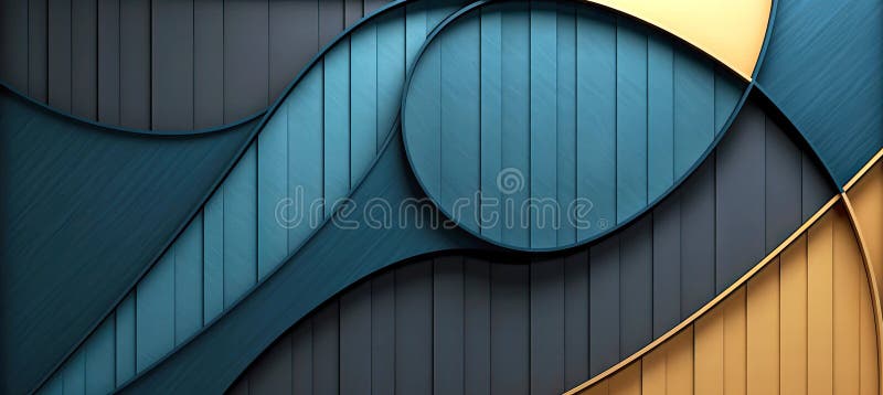 Abstract Background with Geometric Curves, Textured and Layered ...