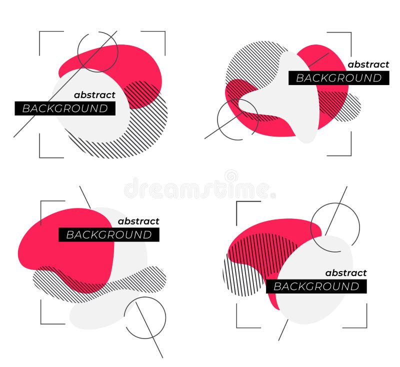 Abstract Background with Geometric Elements and Patterns in Three ...