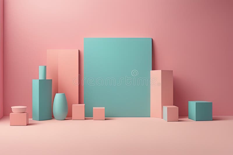 Abstract Background with Geometric Forms. 3 D Illustrationabstract ...