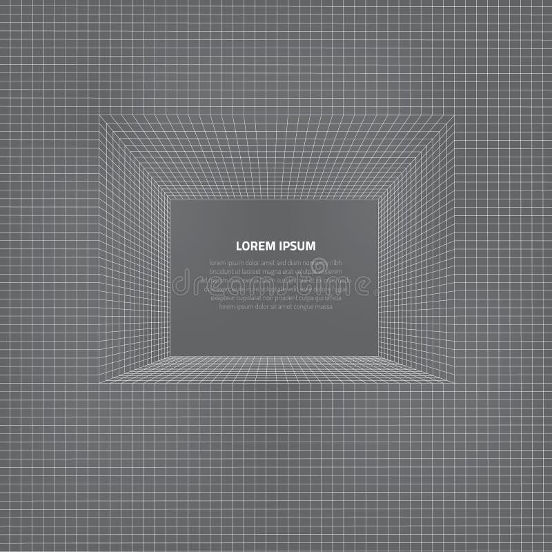 Abstract Background with Geometric Grid. Optical Illusion of the ...