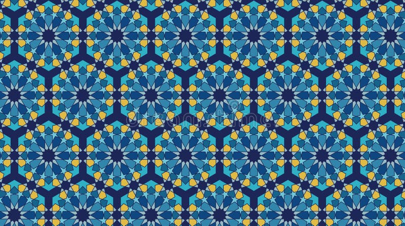 Abstract Background Geometric Hexagonal Arabesque Pattern in Arabic ...