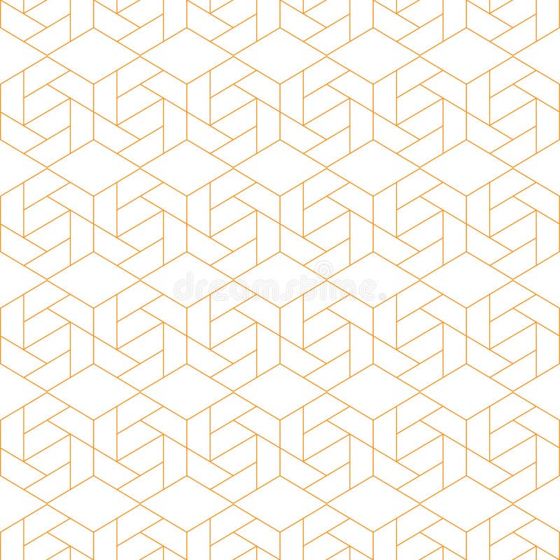 Abstract Background Geometric Line Art Seamless Pattern from Hexagon ...