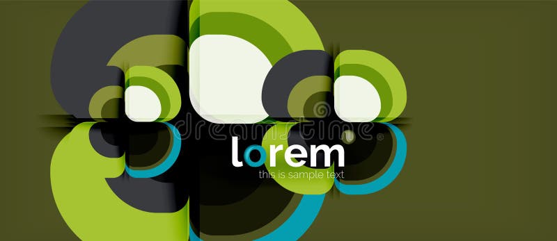 Abstract Background - Geometric Multicolored Round Shapes Composition ...