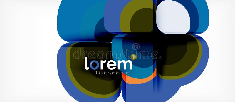 Abstract Background - Geometric Multicolored Round Shapes Composition ...