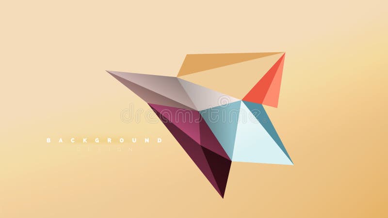 Abstract Background - Geometric Origami Style Shape Composition ...
