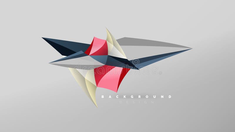 Abstract Background - Geometric Origami Style Shape Composition ...