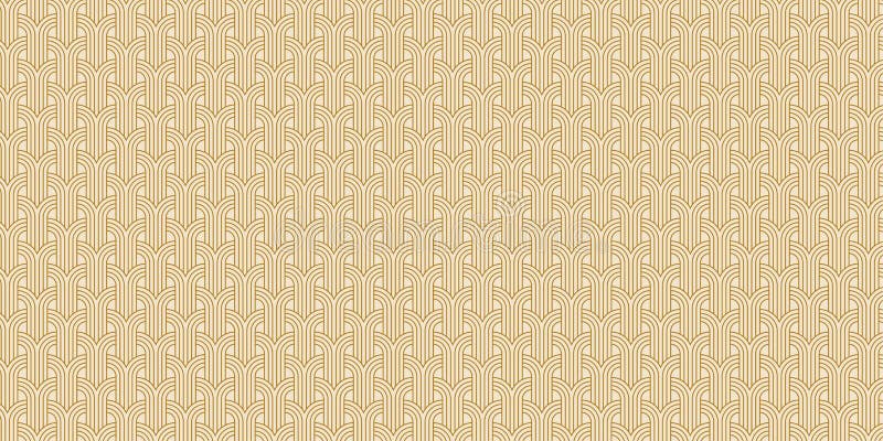 Geometric Pattern with Gold Circle Waves Lines Overlapping Stock Vector ...