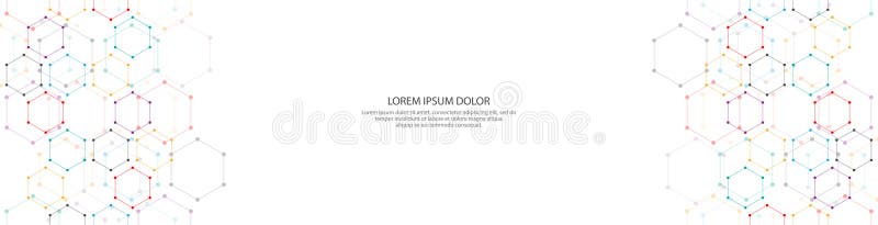 Abstract Background and Geometric Pattern with Hexagons for Banner Design or Header Stock Vector ...