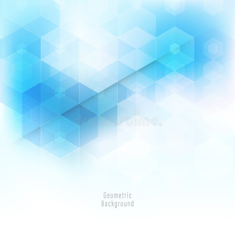 Abstract Background Geometric Shape of Blue Hexagons. Brochure Design ...