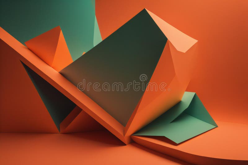 Abstract Background with Geometric Shapes. Ai Generated Stock ...