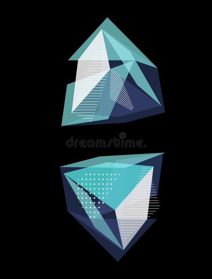 Abstract Background with Geometric Shapes Isolated in Color Background ...