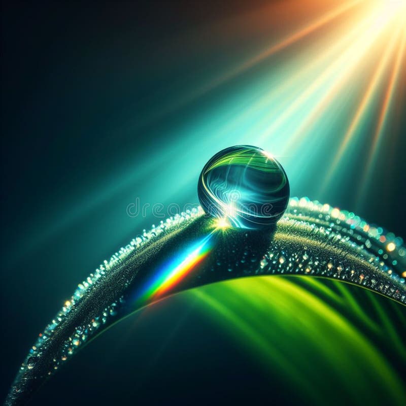 Abstract Background with Glass Ball and Rainbow Rays, Stock ...