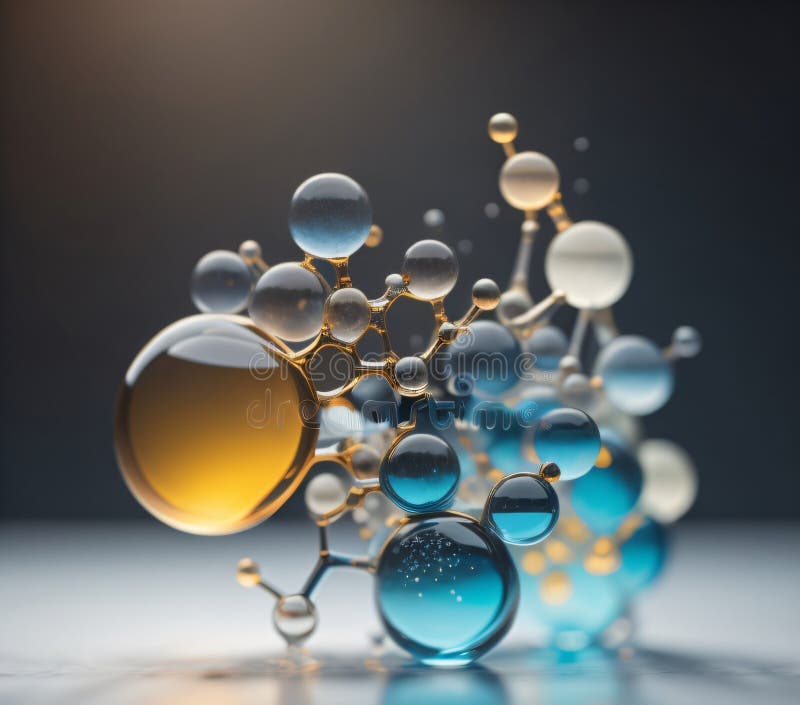 Abstract Background of Glass Model of Molecule. Stock Illustration ...