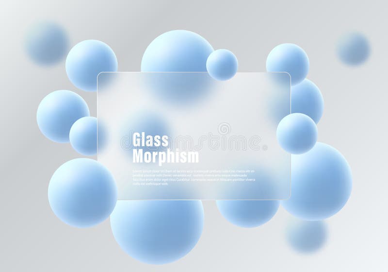 Abstract Background in Glass Morphism Style. Presentation Panel and ...